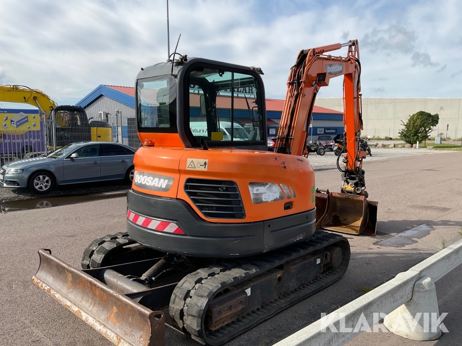 Grävmaskin Doosan DX60R, Trelleborg, Klaravik auktioner