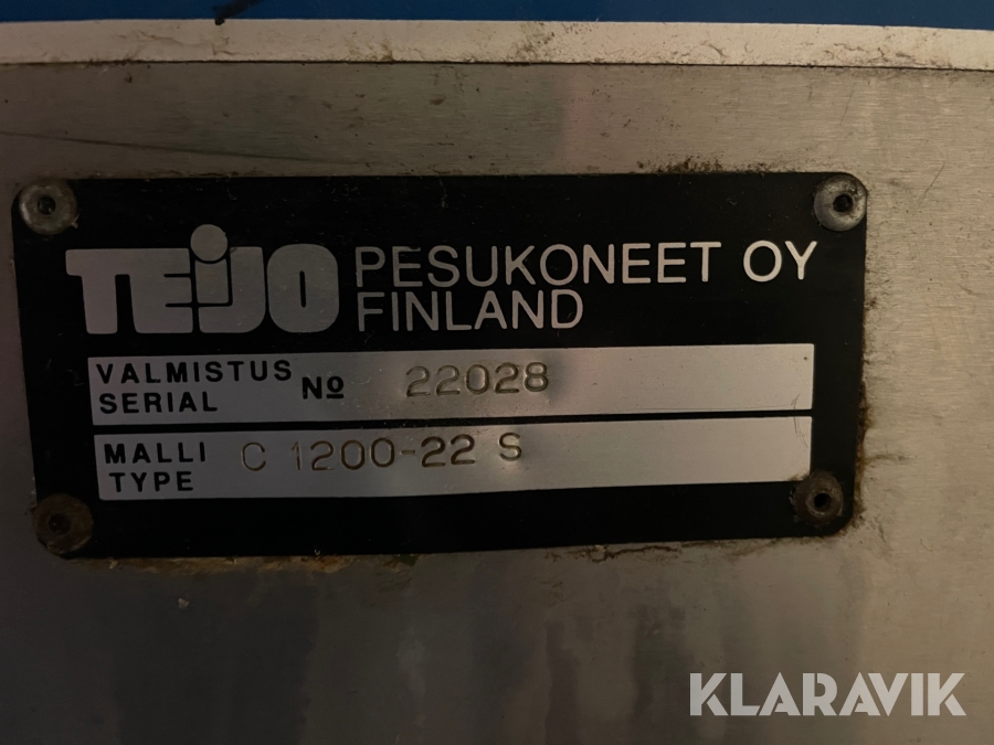 Industritvätt Teijo 1200-22 S, Sunne, K