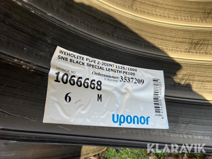 Vägtrummor Uponor, Vara, Klaravik auktioner