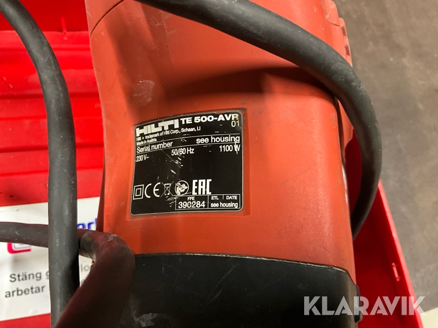 Bilningsmaskin Hilti TE 500-AVR, Umeå, Klaravik auktioner