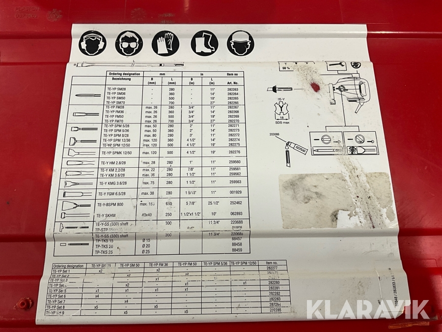 Bilningsmaskin Hilti TE 500-AVR, Umeå, Klaravik auktioner