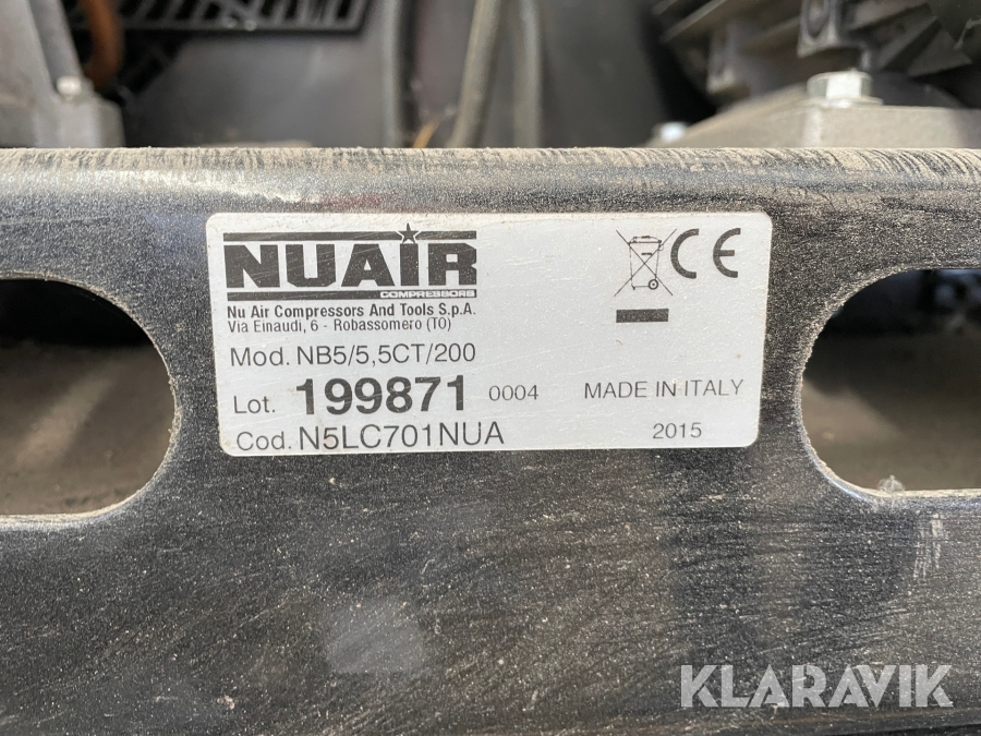 Klaravik Auktioner | Kompressor Nuair NB5