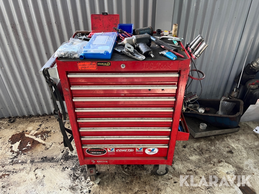 Verktygsvagn inkl. verktyg IDG-Tools, Mjölby, Klaravik aukti