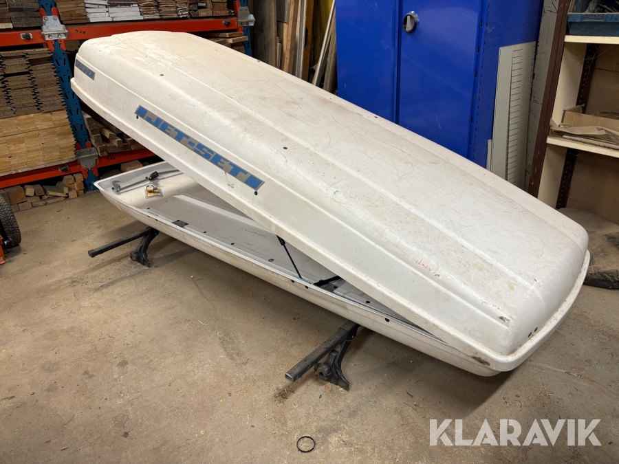 Takbox Jet-Set, Habo, Klaravik auktioner