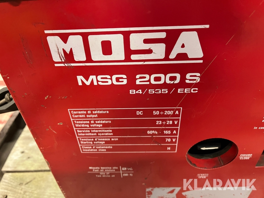 Svets bensindriven 2T MOSA Msg 200S, Östhammar, Klaravik auk