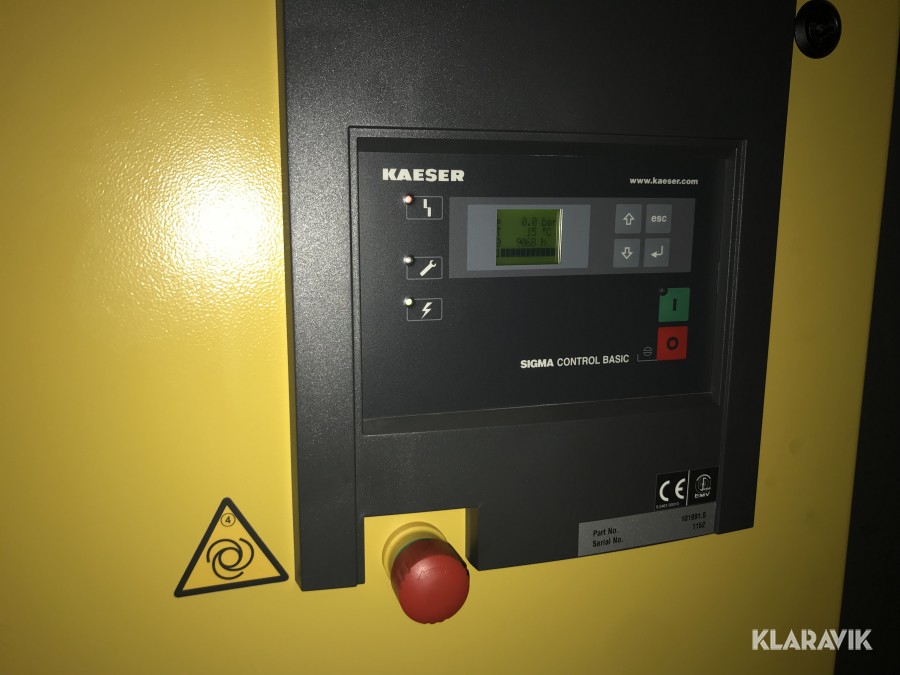 Kompressor Kaeser ABT25 SK22 och kyltork med tank