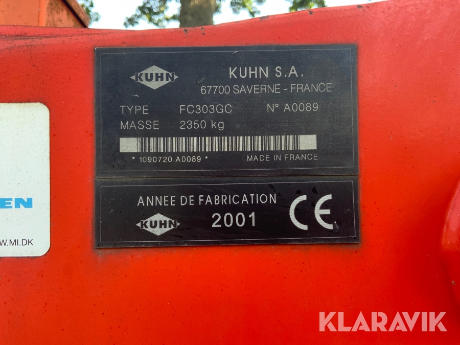 Slåtterkross Kuhn FV303 GC