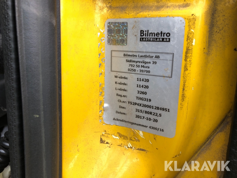 Klaravik Auktioner | Lastbil Chassi Scania