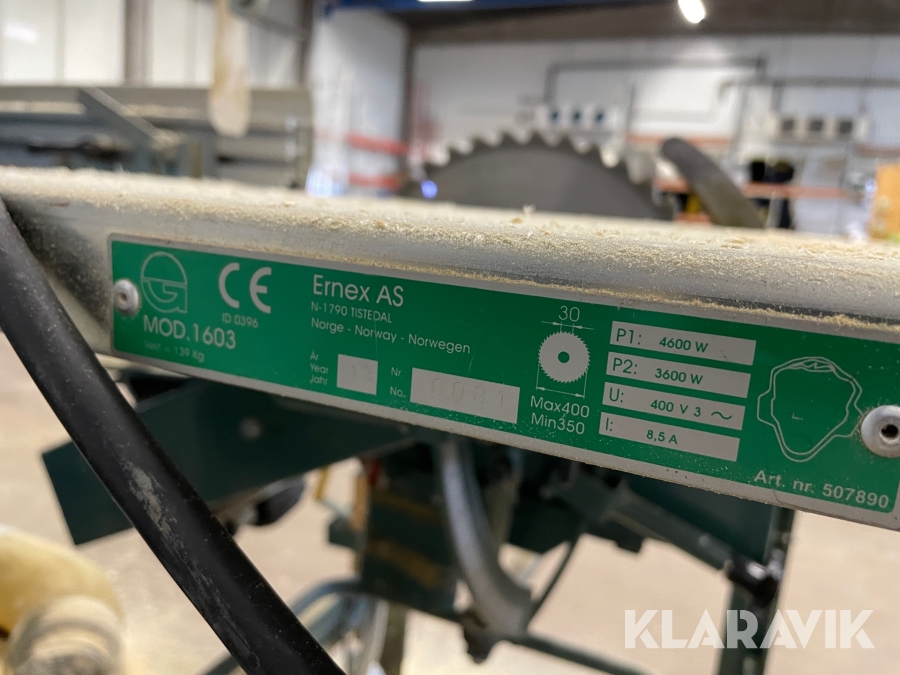 Gjerdesåg Ernex AS 1603, Borlänge, Klaravik auktioner