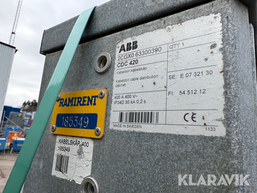 Kabelskåp Stitec, Kabeldon, ABB KAP471, CDC440, CDC420, CDC4