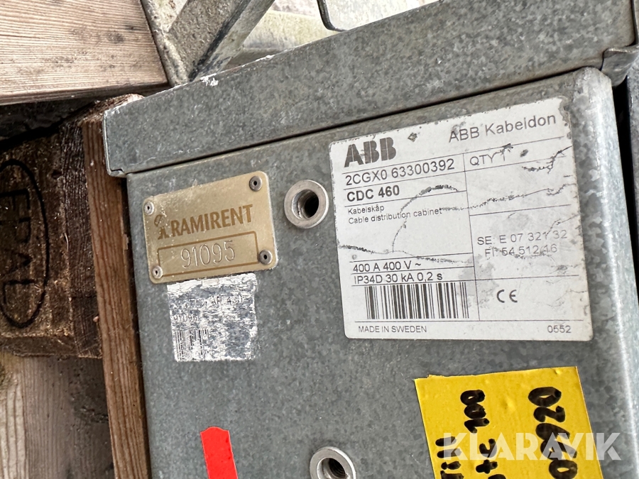 Kabelskåp Stitec, Kabeldon, ABB KAP471, CDC440, CDC420, CDC4