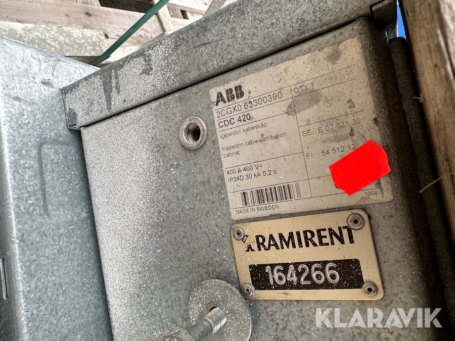 Kabelskåp Stitec, Kabeldon, ABB KAP471, CDC440, CDC420, CDC4