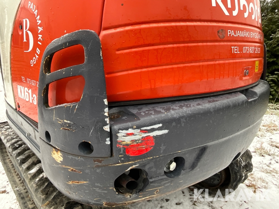 Grävmaskin / minigrävare Kubota KX61-3, Nynäshamn, Klaravik