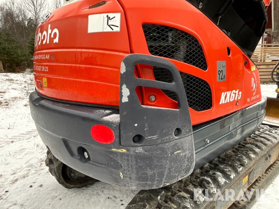 Grävmaskin / minigrävare Kubota KX61-3, Nynäshamn, Klaravik