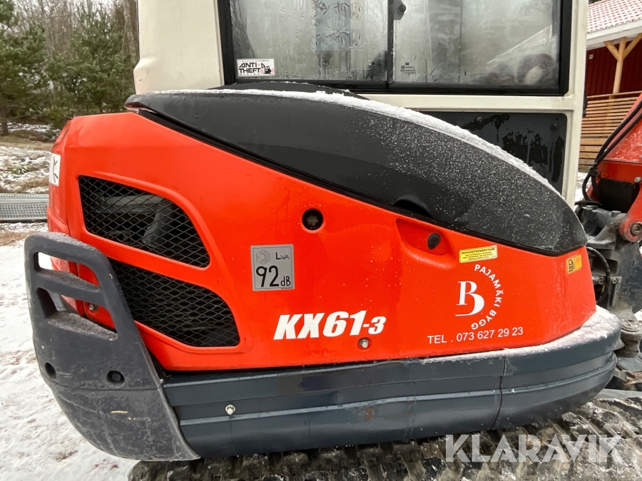 Grävmaskin / minigrävare Kubota KX61-3, Nynäshamn, Klaravik