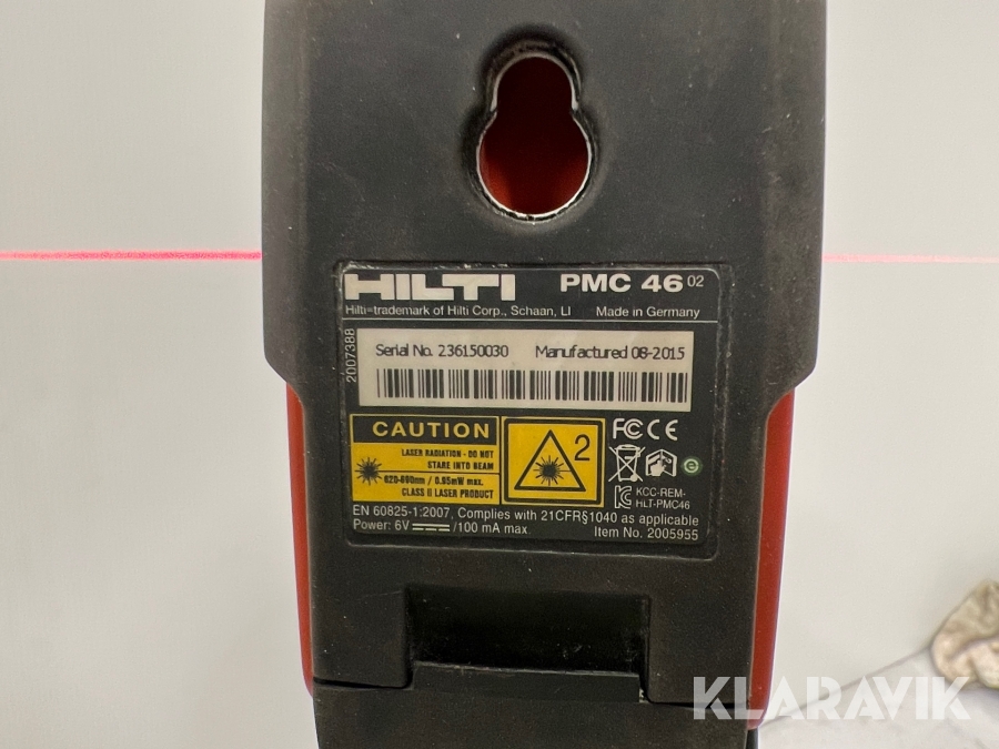Punkt & Linjelaser Rött Ljus Hilti PMC 46, Svalöv, Klaravik