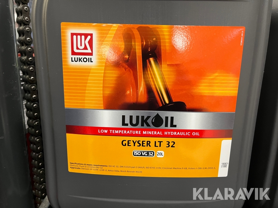 Hudraulolja LUKOIL Geyser LT 32, Järfälla, Klaravik auktione