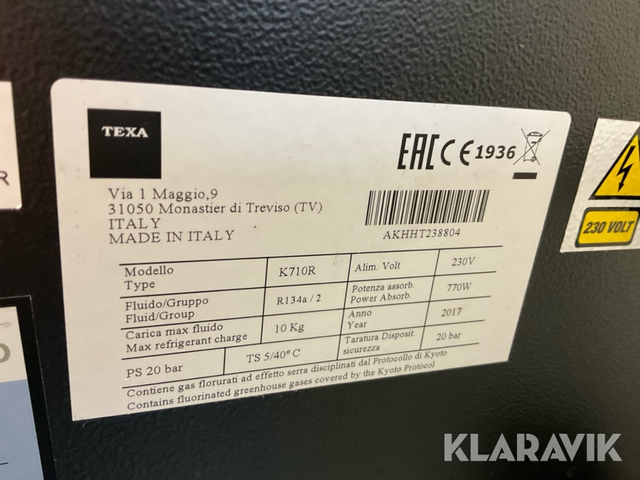 Påfyllningsaggregat för AC Texa 710R, Svedala, Klaravik aukt