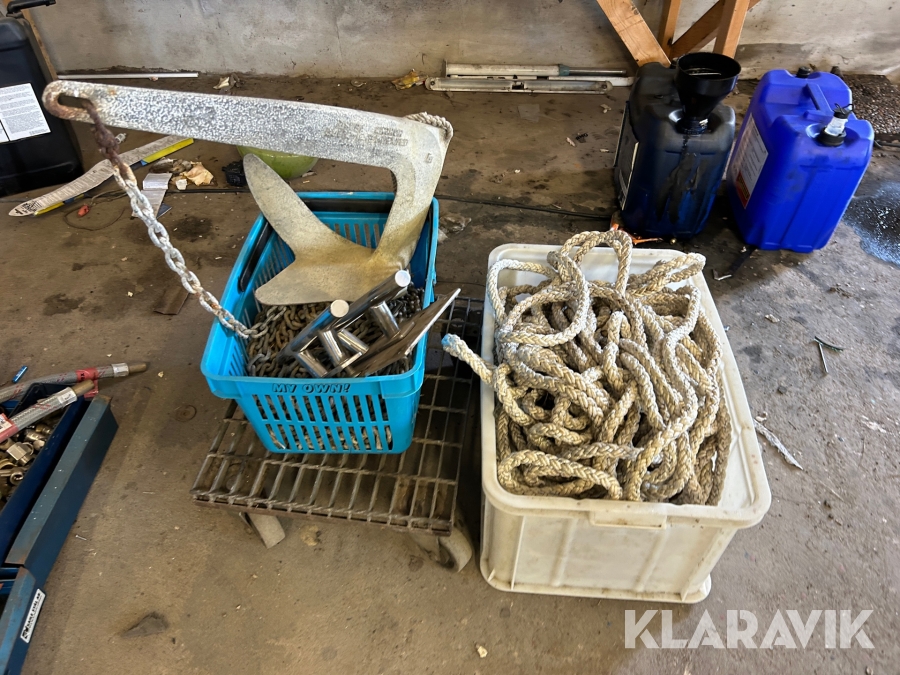 Ankare med kätting och lina Bruce Anchor 33L85-15KG, Falkenb