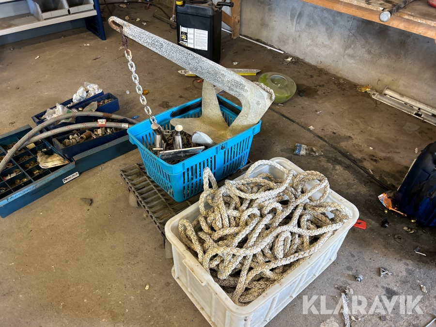 Ankare med kätting och lina Bruce Anchor 33L85-15KG, Falkenb