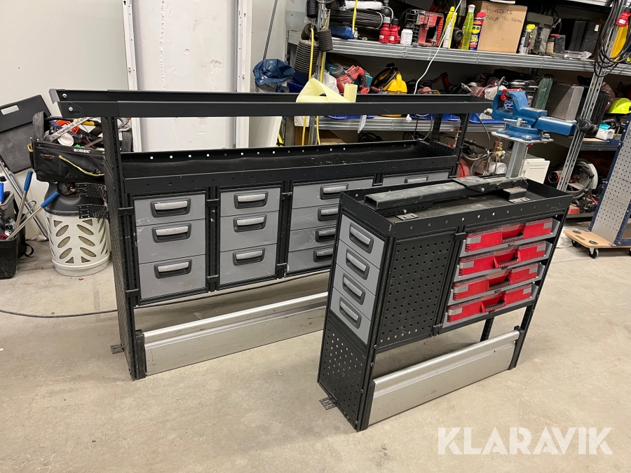 Verkstadsinredning Modulsystem, Täby, Klaravik auktioner