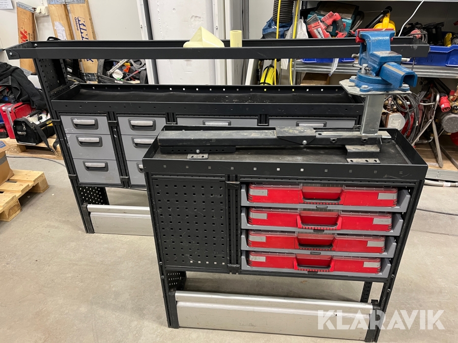 Verkstadsinredning Modulsystem, Täby, Klaravik auktioner