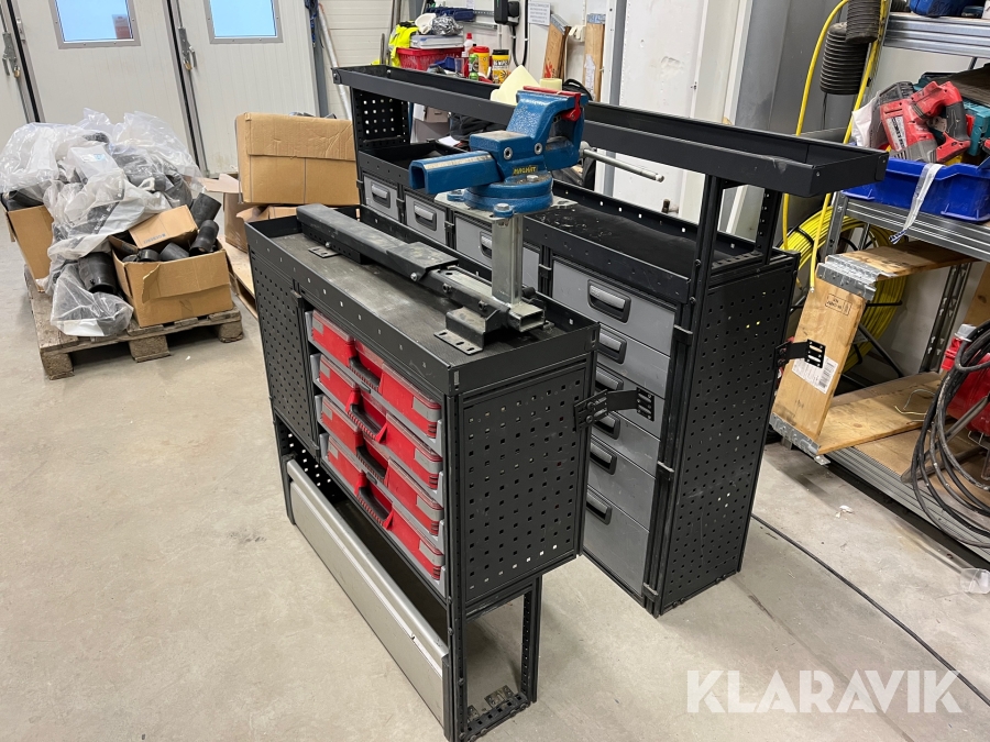 Verkstadsinredning Modulsystem, Täby, Klaravik auktioner