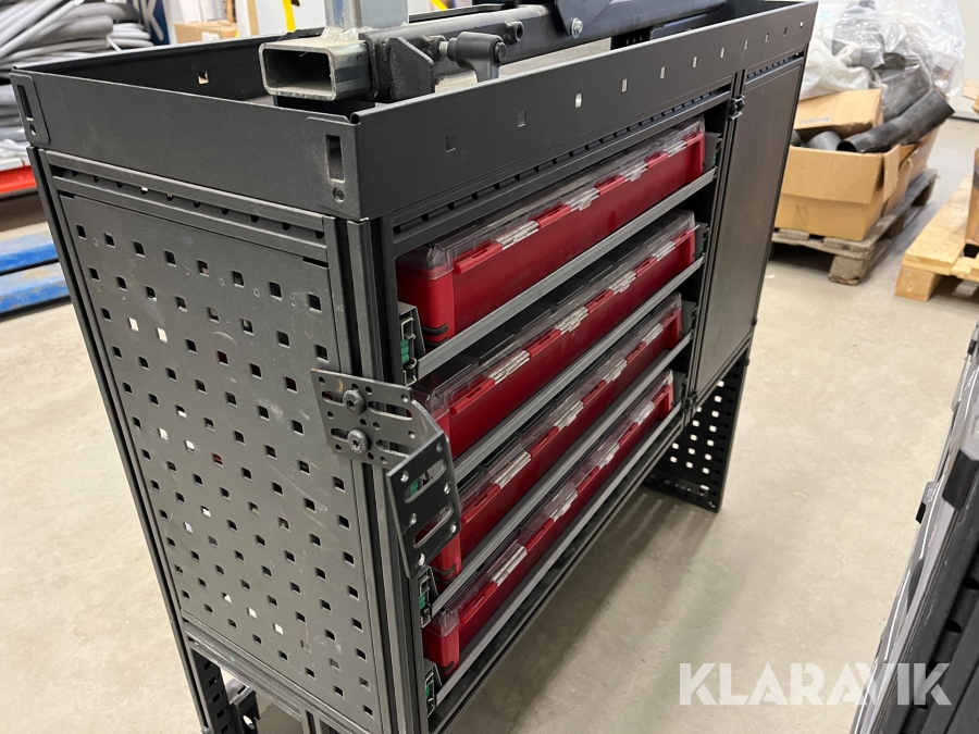 Verkstadsinredning Modulsystem, Täby, Klaravik auktioner