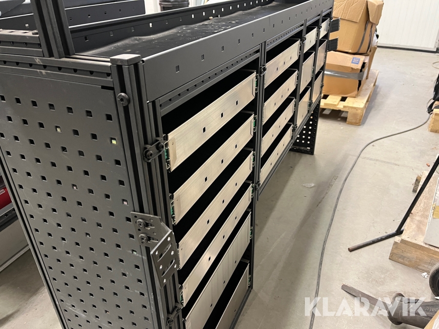 Verkstadsinredning Modulsystem, Täby, Klaravik auktioner