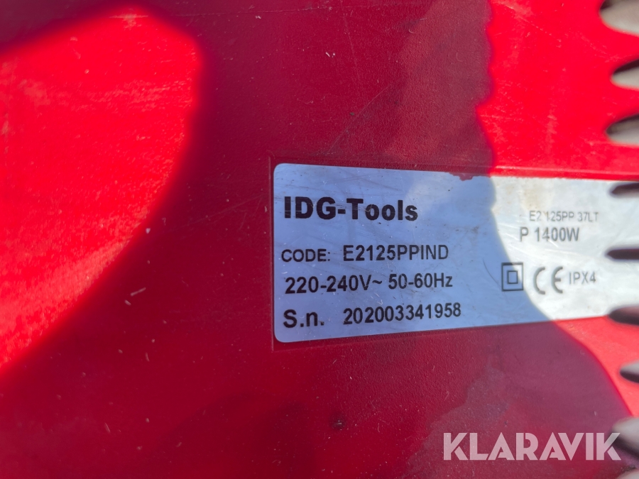 Industridammsugare Idg-Tools, Uddevalla, Klaravik auktioner