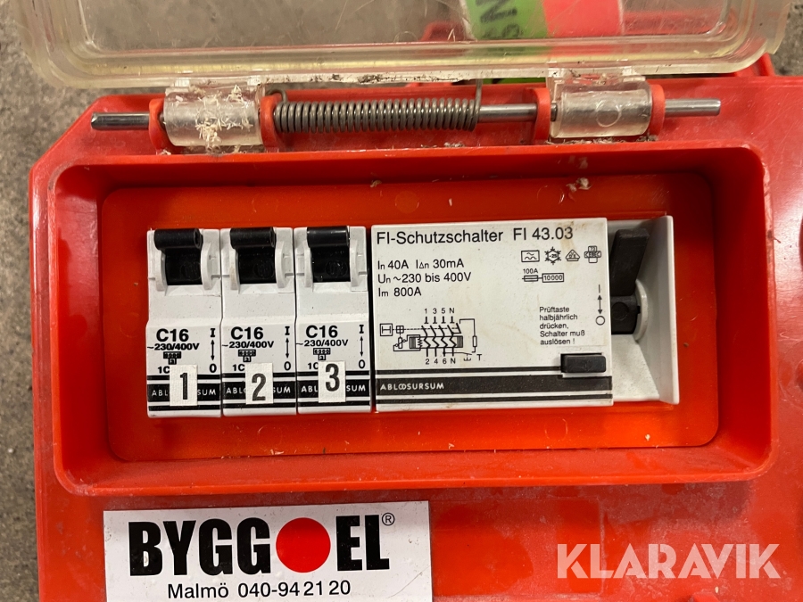 Byggelcentral Bygg El 16A BC16/62, Härnösand, Klaravik aukti