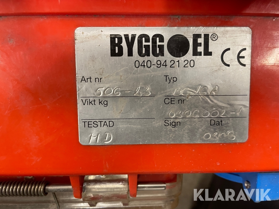 Byggelcentral Bygg El 16A BC16/62, Härnösand, Klaravik aukti