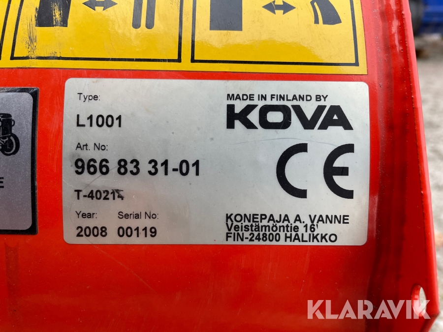 Snöslunga Husqvarna/ Kowa L1001, Karlstad, Klaravik auktione