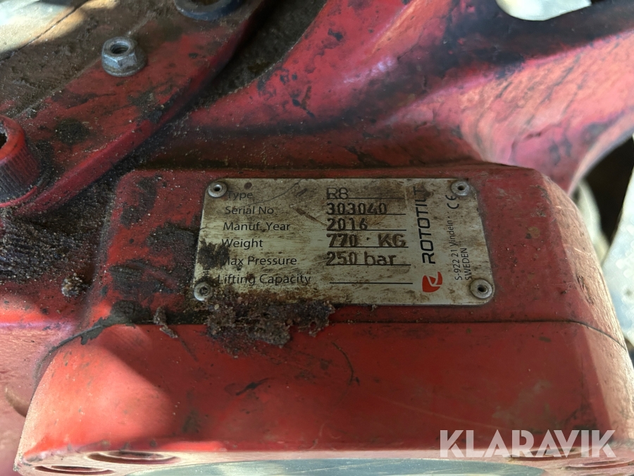 Rototilt R8, Båstad, Klaravik auktioner