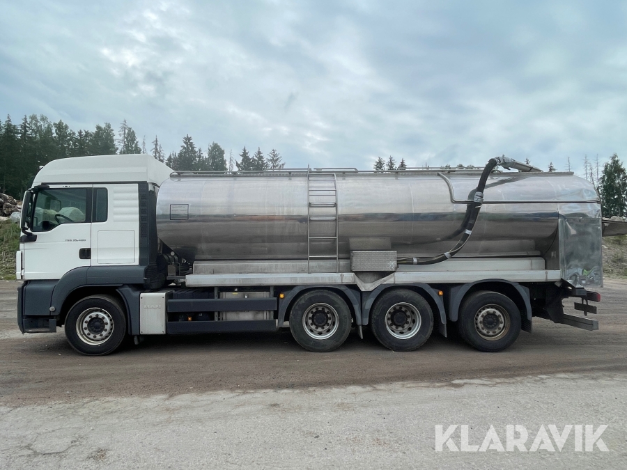 Tankbil MAN TGS 35.480 8X4-4 BL, Uppsala, Klaravik auktioner