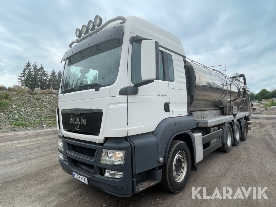 Tankbil MAN TGS 35.480 8X4-4 BL, Uppsala, Klaravik auktioner
