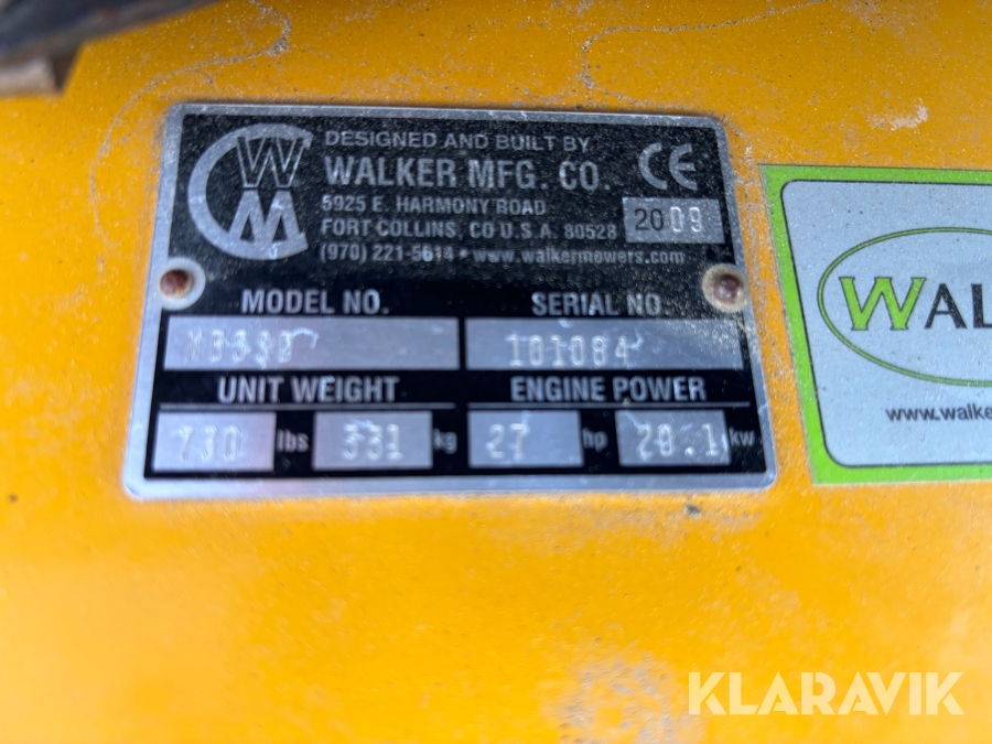 Gräsklippare Walker MBSSD, Karlstad, Klaravik auktioner