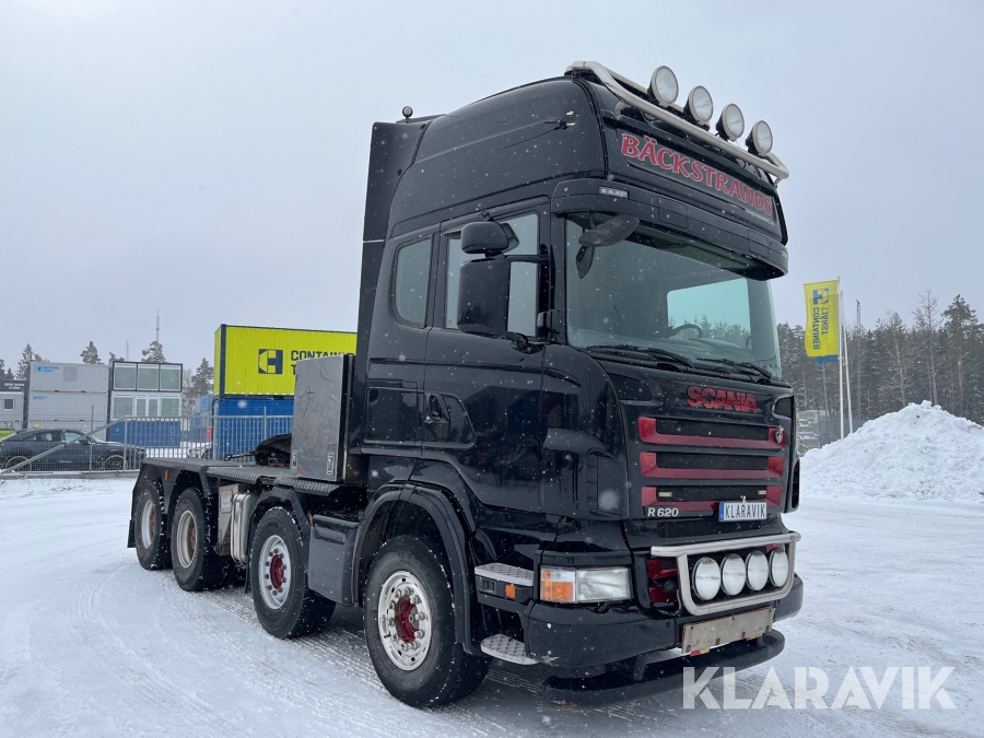 Tungdragare Dragbil Scania R620 8x4, Huddinge, Klaravik aukt