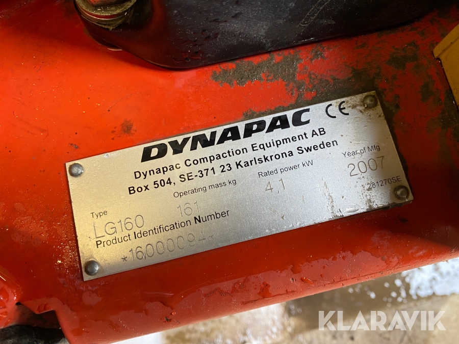 Klaravik Auktioner | Markvibrator Dynapac LG160