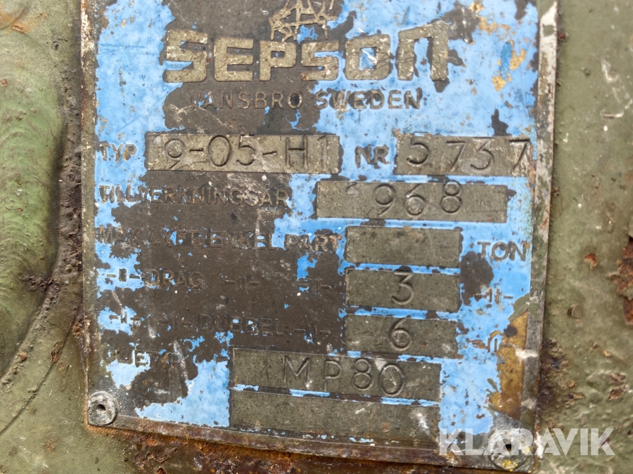 Vajervinsch Sepson 9-05-h1, Gotland, Klaravik auktioner