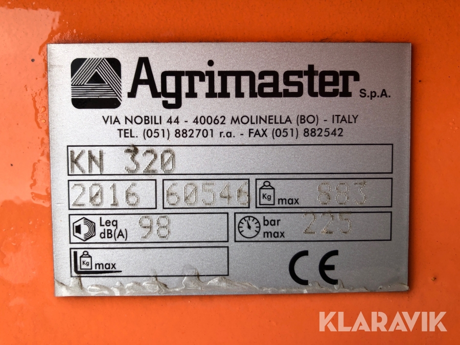 Betesputs Agrimaster KN 320 med hydraulisk sidoförskjtning