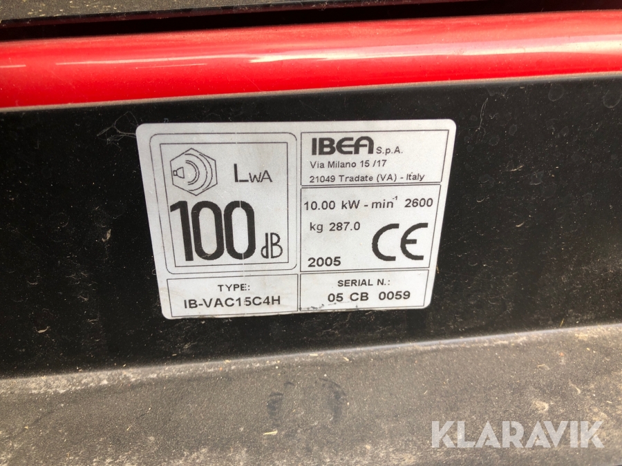 Åkgräsklippare med uppsamlare Ibea Vision