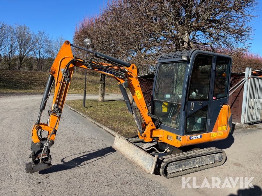 Grävmaskin Hanix H22B, Stockholm, Klaravik auktioner