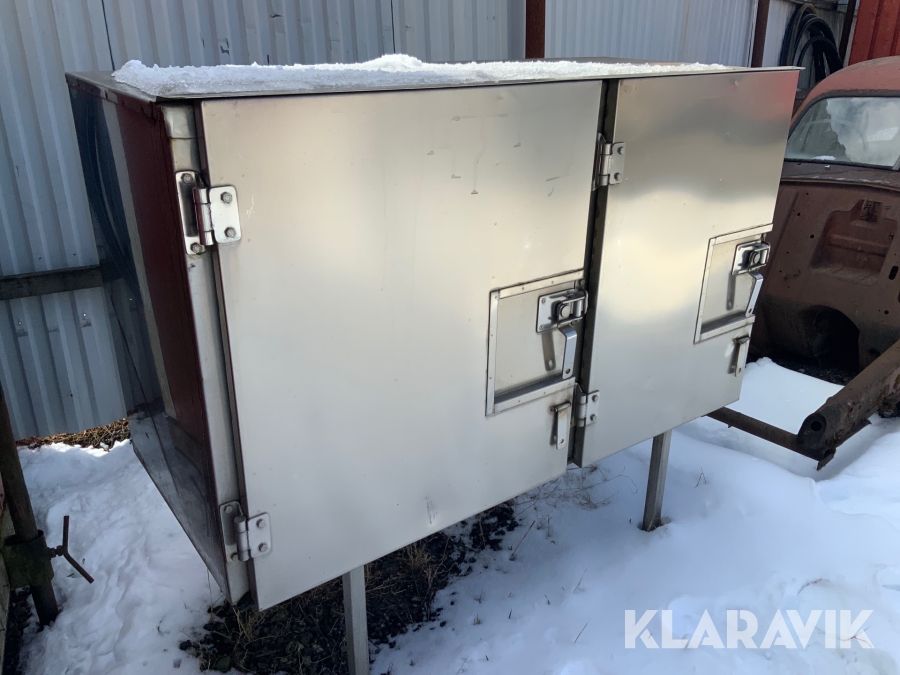 Rostfritt skåp, Flen, Klaravik auktioner