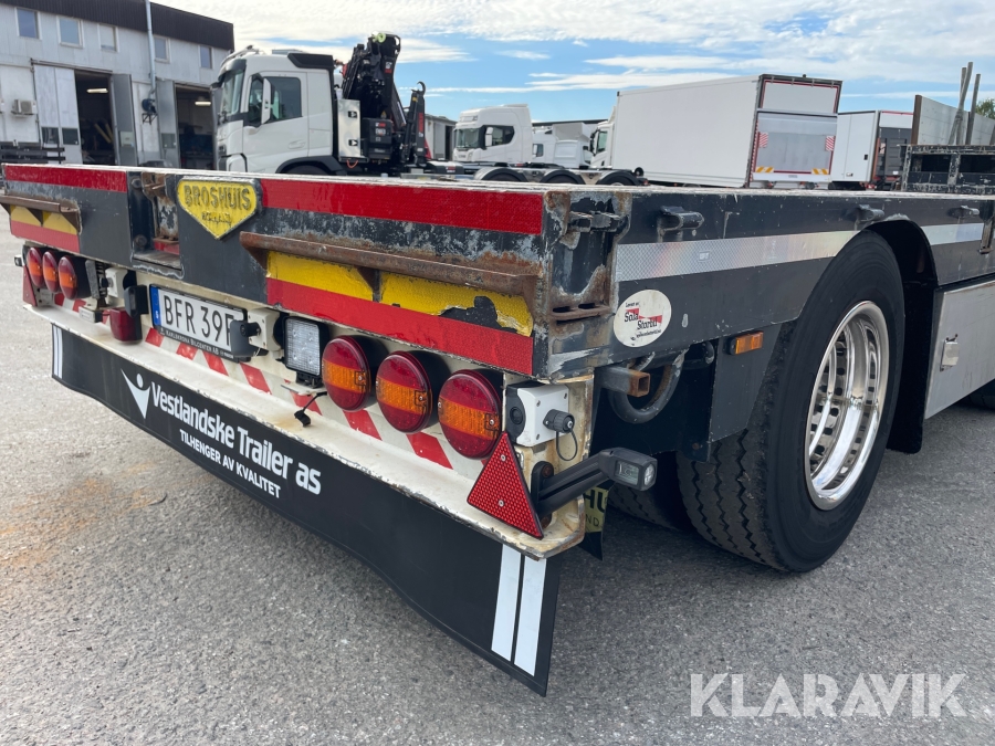 Maskintrailer/Trombontrailer Broshuis E-2190/27(31N5), Karls