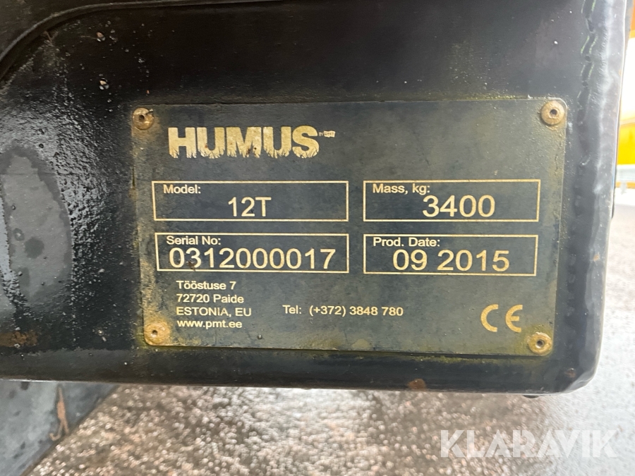 Tippvagn Humus CT 12, Växjö, Klaravik auktioner