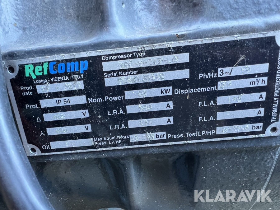 Kompressor RefComp SRC-S-213-l4, Södertälje, Klaravik auktio