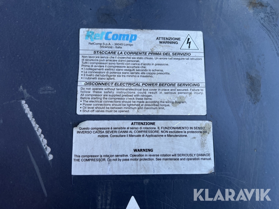 Kompressor RefComp SRC-S-213-l4, Södertälje, Klaravik auktio