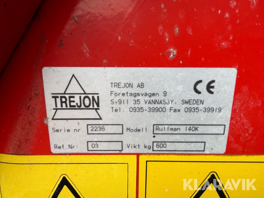 Balupprullare Trejon Rullman 140K, Rättvik, Klaravik auktion