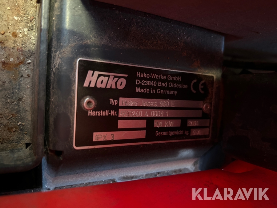 Sopmaskin Hako-Jonas 980 E, Helsingborg, Klaravik auktioner